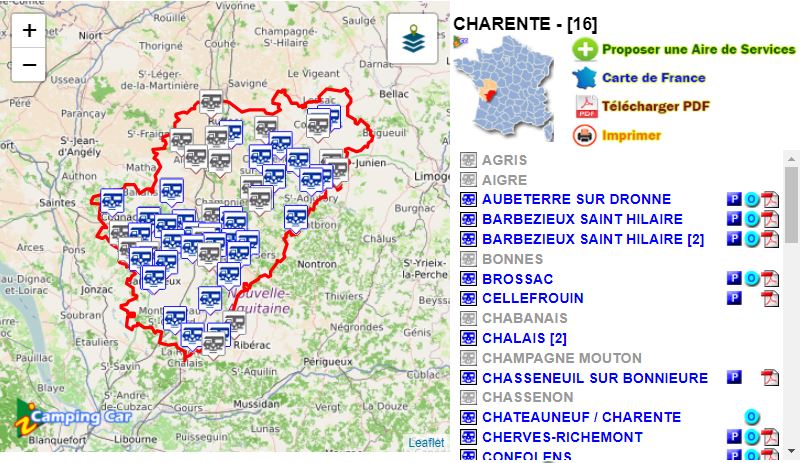 La CHARENTE [16] en Camping Car