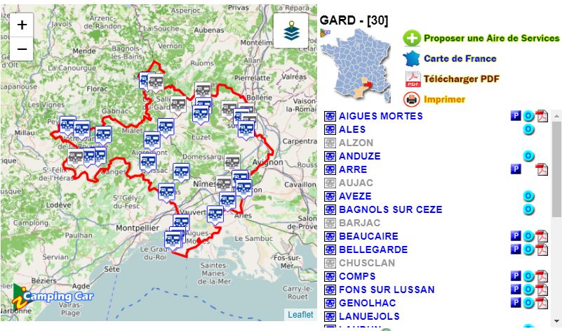 Le GARD [30] en Camping Car
