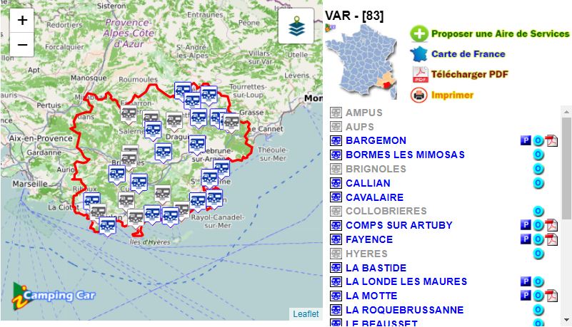 Le VAR [83] en Camping Car